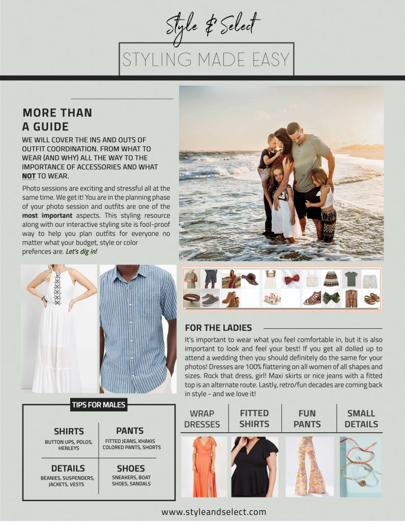 Styling Prep Sheet and Guide Book – Style & Select
